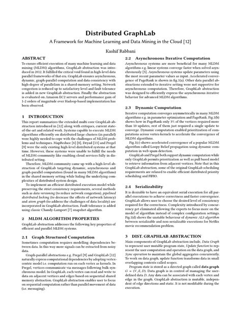 Distributed Graphlab A Framework For Machine Learning And Data Mining