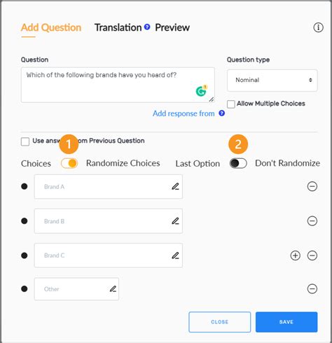 randomizing options for multiple choice questions with merren