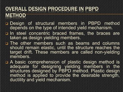 Performance Based Plastic Design Method For Steel Concentric Braced Pptx Physics Science
