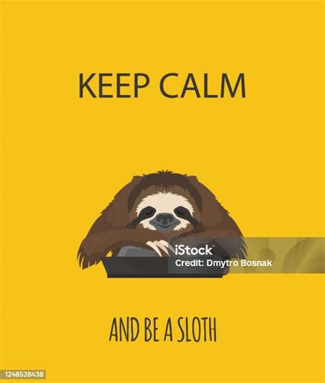 하나의 나무늘보의 이야기 직장에서 공부 다른 자세 세트에 재미있는 만화 나무늘보 개체 그룹에 대한 스톡 벡터 아트 및 기타