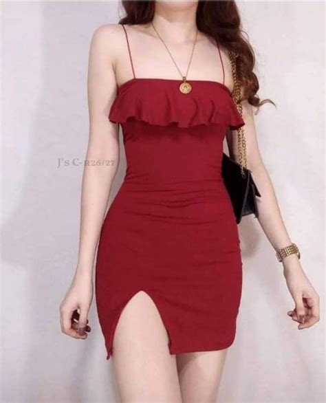 Athea String Dress Knitted Plain Small To Medium Jd Fashion [jc
