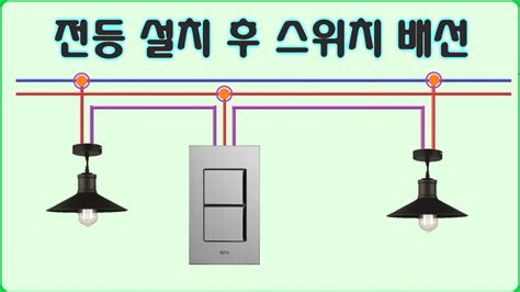 전기실무 전등 설치 후 스위치 배선방법 YouTube