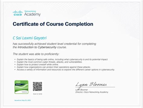 Cisco Netacad Cybersecurity Certification Techforgood C Sai
