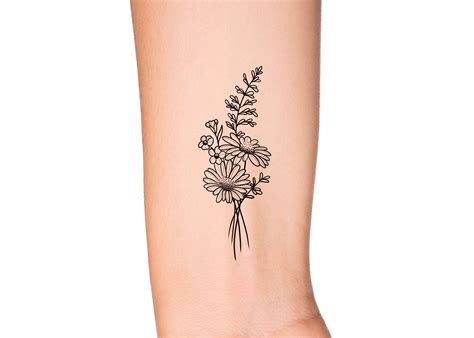April Birth Flower Tattoo