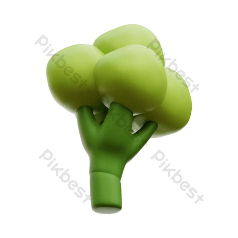 3d 브로콜리 삽화 일러스트 Png Psd 무료 다운로드 Pikbest