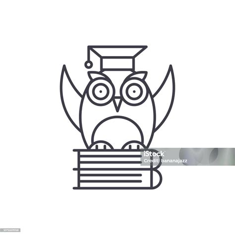 Konsep Ikon Garis Teori Teori Vektor Ilustrasi Linear Simbol Tanda