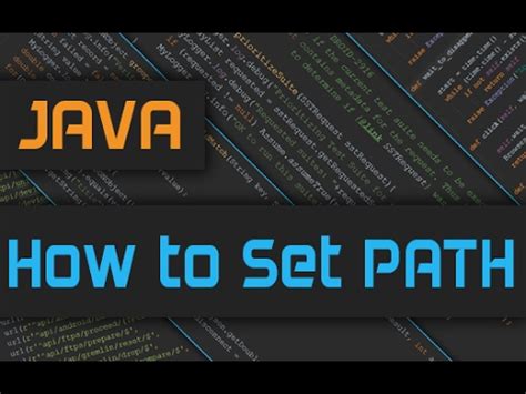 How To Set JAVA Path On Windows YouTube