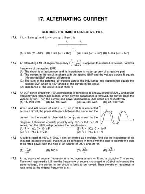 Alternating Current Pdf Pdf Series And Parallel Circuits Inductor