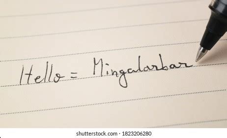 Beginner Burmese Language Learner Writing Hello Stock Photo 1823206280 Shutterstock