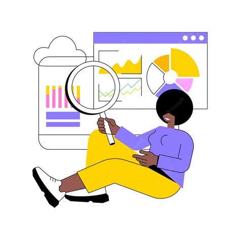 Premium Vector Data Driven Business Model Abstract Concept Vector Illustration