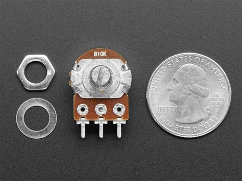 Panel Mount 10k Dual Linear Potentiometer — 10k Dual Linear Raspberry