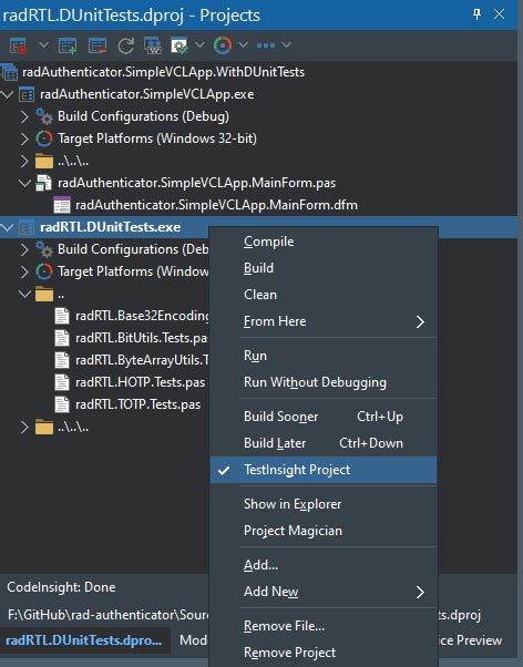 RADAuthenticator Part 3 Upgrade Unit Testing In Delphi With