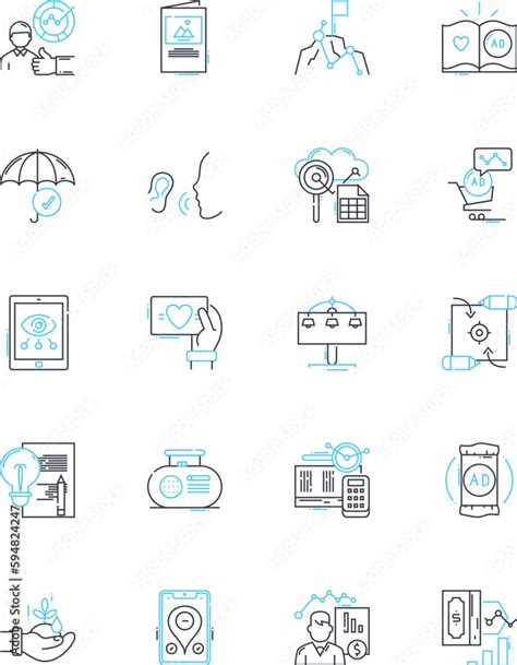Performance Evaluation Linear Icons Set Assessment Analysis Review Feedback Rating