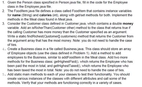 solved 1 given the person class specified in person java