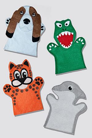 Animal Felt Hand Puppet Pattern Bundle 3 The Tucson Puppet Lady