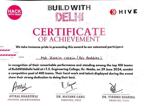 Md Zakir Uddin On Linkedin Buildwithdelhi Hackwithindia Hive