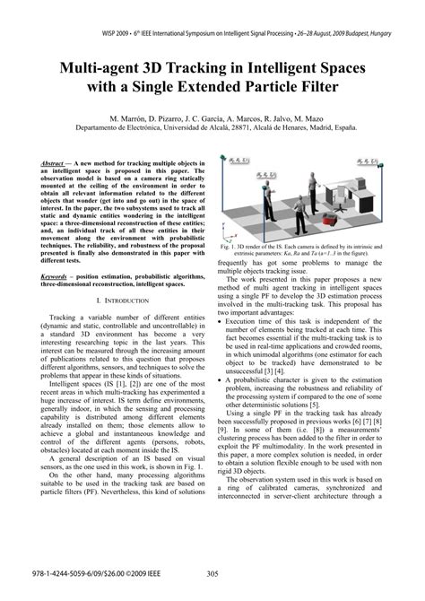 Pdf Multi Agent 3d Tracking In Intelligent Spaces With A Single Extended Particle Filter