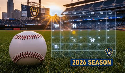 Milwaukee Brewers 2026 Season Schedule Printable Pdf Download