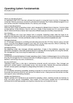 Operating System Fundamentals By MusEducation And MathsEducation