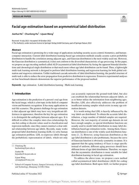 Facial Age Estimation Based On Asymmetrical Label Distribution