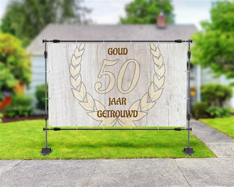 50 Jaar Getrouwd Spandoek Spandoekgigant