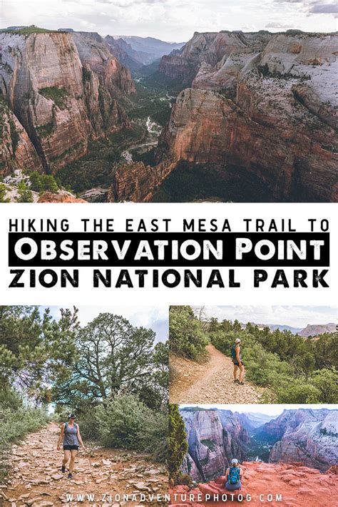 Hiking East Mesa Trail To Observation Point Zion National Park