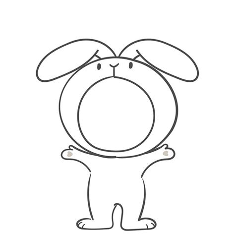 유토이미지 하얀토끼 의상을 입은 캐릭터