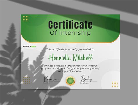 Printable Internship Certificate Template Free Internship Certificate Designs Certificate
