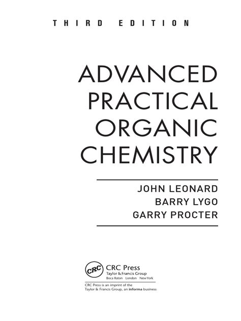 Advanced Practical Organic Chemistry Pdf Distillation Chromatography