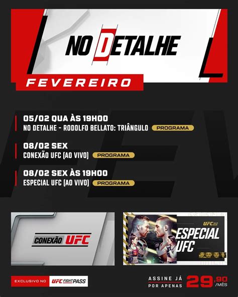 Ufc Fight Pass Brasil Confira Os Próximos Eventos Do Ufc 🔥 Assine Agora O Ufc Fight Pass E