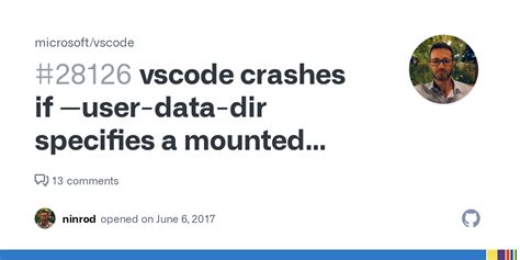 Vscode Crashes If User Data Dir Specifies A Mounted Windows Folder On