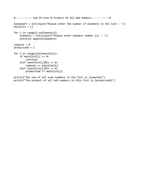 Sum Even And Product Odd Numbers Pdf