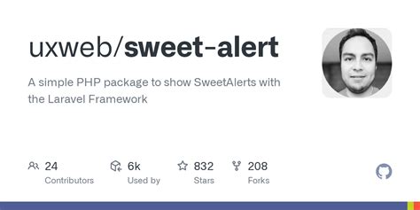 Github Uxwebsweet Alert A Simple Php Package To Show Sweetalerts With The Laravel Framework