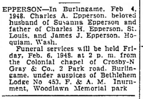 Charles Aaron Epperson 1872 1948 Find A Grave Gedenkplek