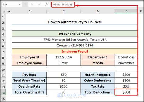 How To Generate Payroll In Excel VBA With Easy Steps