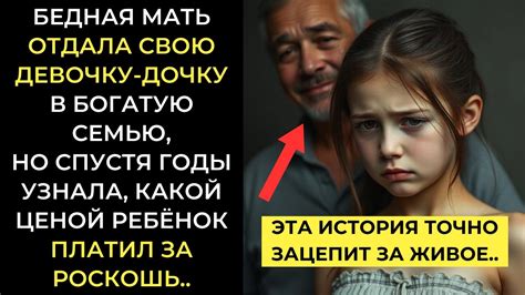 БЕДНАЯ МАТЬ отдала ДЕВОЧКУ в богатую семью а спустя годы узнала КАКОЙ ценой ИСТОРИИ ИЗ ЖИЗНИ
