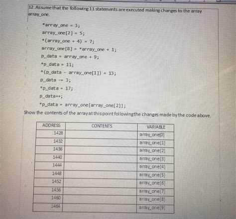 Solved 12 Assume That The Following 11 Statements Are
