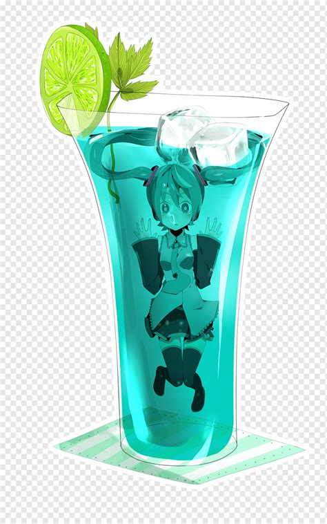 블루 하와이 칵테일 블루 라군 무 알코올 음료 씨 브리즈 칵테일 칵테일 무알콜 음료 하츠네 미쿠 Png Pngwing