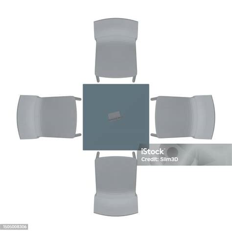 의자가 있는 다각형 현대 원형 테이블 벡터 그림입니다 의자가 있는 식탁의 벡터 아트 다각형 3d 가구에 대한 스톡 벡터 아트 및 기타 이미지 Istock