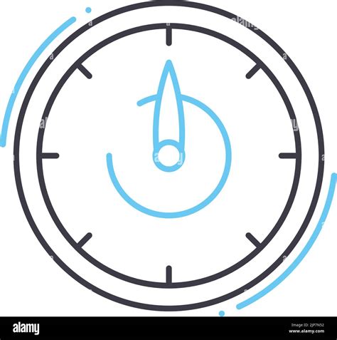 Efficiency Measure Line Icon Outline Symbol Vector Illustration