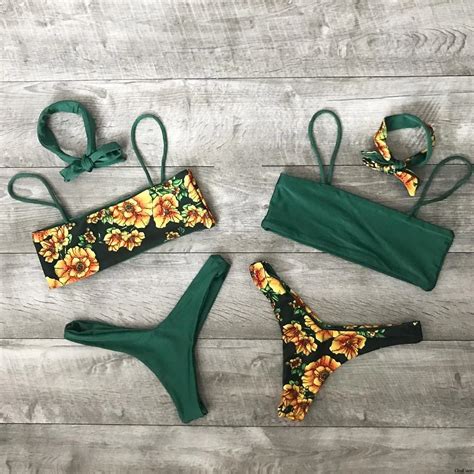2018 Sexy Bikini Women Swimsuit Push Up Swimwear Female Bandeau