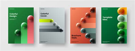추상적 사실적인 구 프리젠 테이션 템플릿 구성 최신 카탈로그 커버 벡터 디자인 컨셉 세트 A4 용지에 대한 스톡 벡터 아트 및