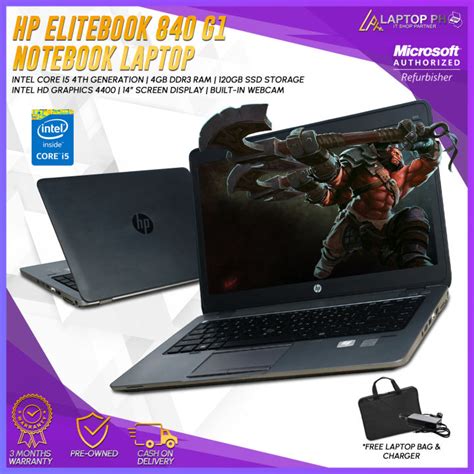 HP EliteBook Notebook Laptop Intel And AMD Processor 4GB RAM DDR3 120GB SSD Free Bag And