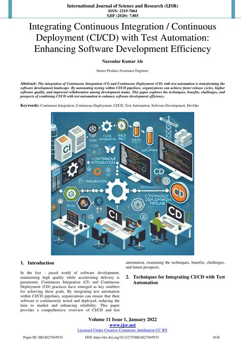 Pdf Integrating Continuous Integration Continuous Deployment Cicd