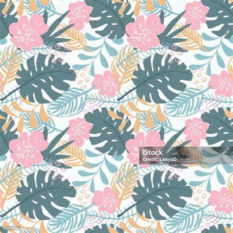 Ilustración De Plantas Tropicales Sin Fisuras Patrón De Ilustración