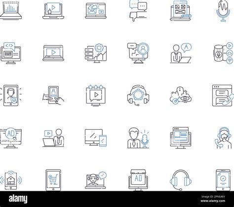 Image Editing Line Icons Collection Colorization Restoration Retouching Contrast Saturation