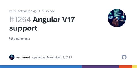 Angular V17 Support Issue 1264 Valor Software Ng2 File Upload GitHub