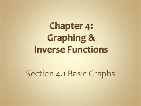 ppt chapter 4 graphing and inverse functions powerpoint presentation
