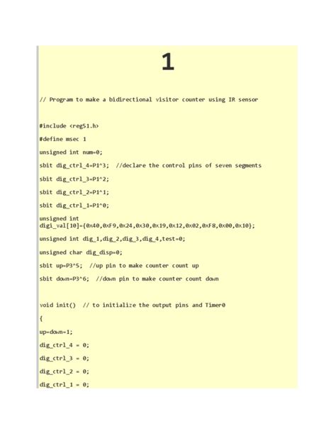 Program For Bidirectional Visitor Counter Pdf Digital Electronics Electronics