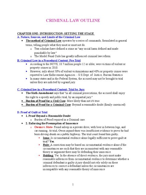 Final Criminal Law Outline Causation Law Murder